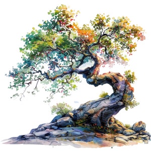 10 TREE OF WISDOM Cliparts, Png Tree Image, Watercolor Digital Tree ...