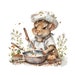 12 Cute Cooking Gopher Clipart, PNG, Gopher Printable Watercolor ...