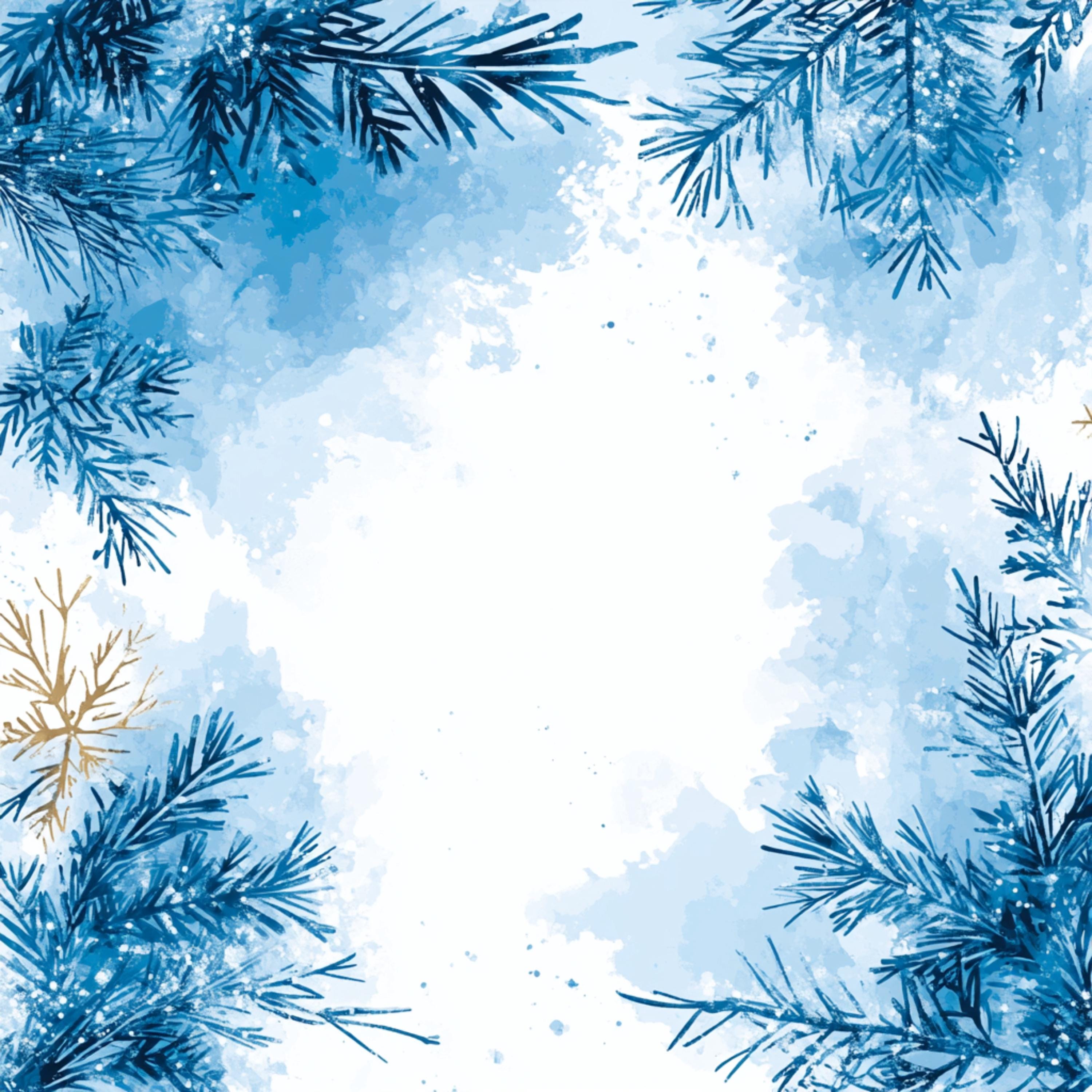 Blue Snowflake Christmas Background: Holiday Clipart (digital Download ...