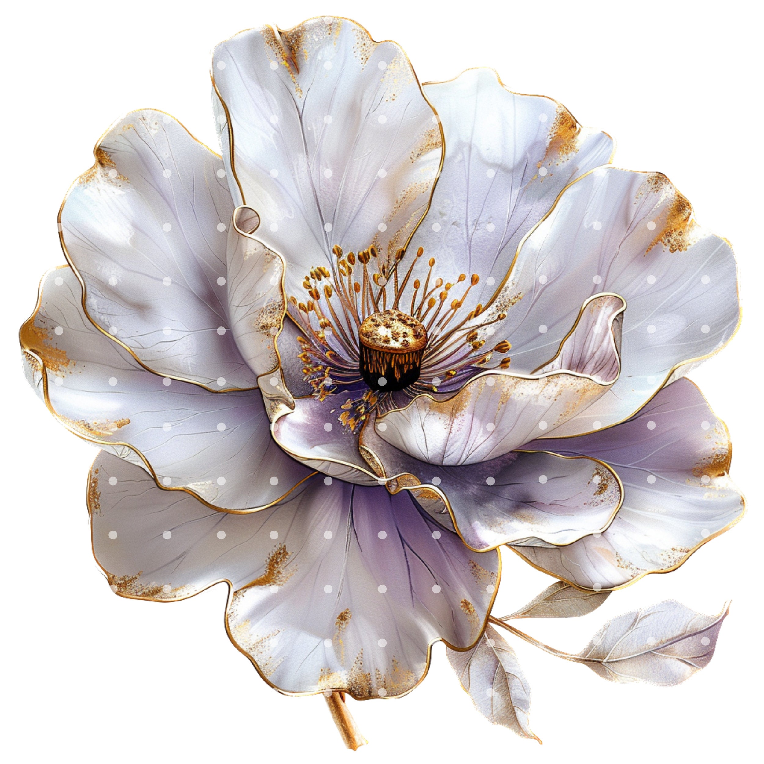 12 PNG Abstract Flowers Clipart, Gold Flowers Print Transparent BG ...