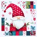 Christmas Gnomes Patchwork Clipart, Commercial Use Gnome Art, Print ...