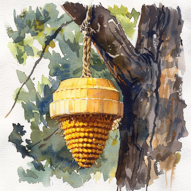 Beehive Clipart, Bee Honey Designs, 10 PNG Beehive, Bees Transparent ...