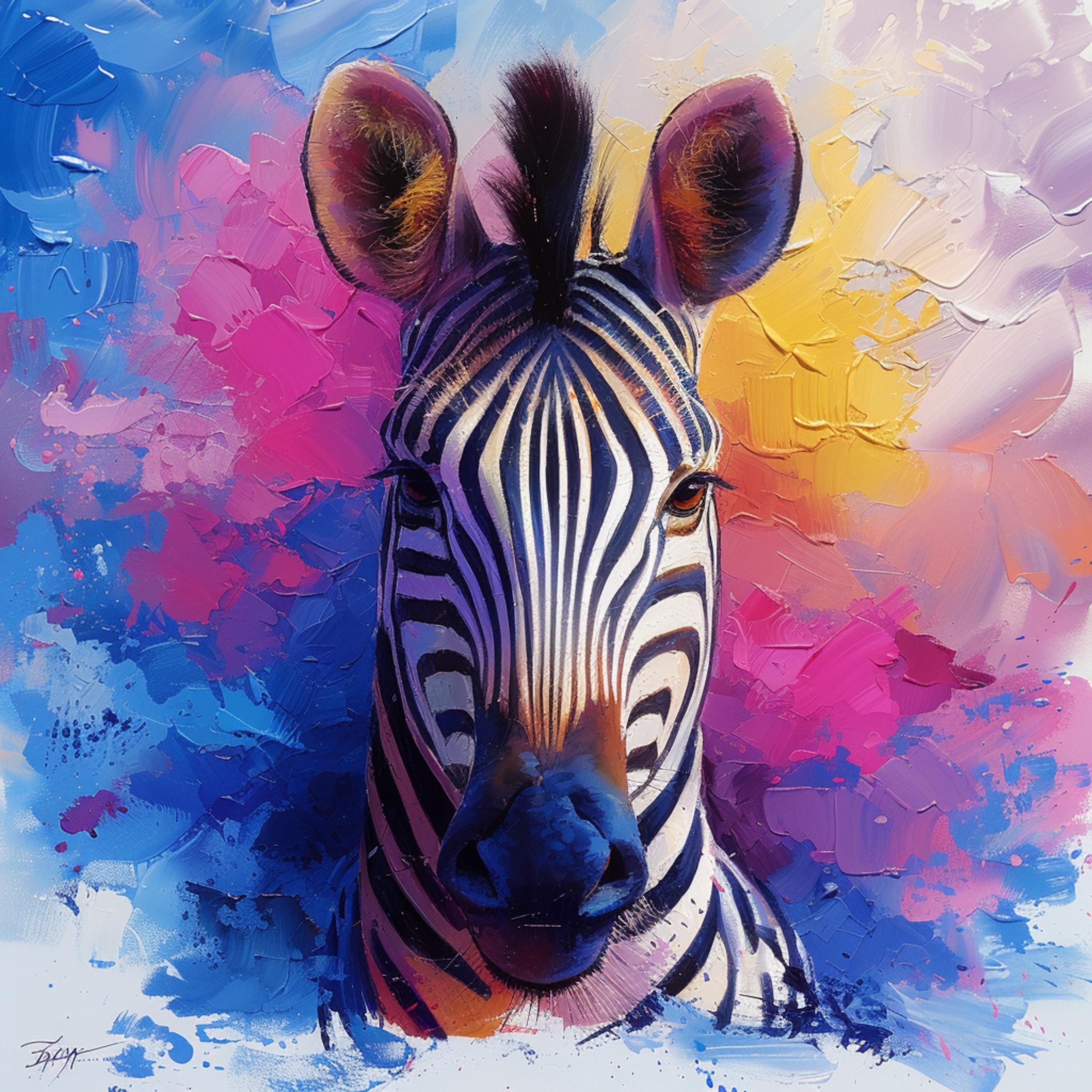 12 Zebra Neon Clipart, Zebra Clip Art Wall Art, Watercolor Zebra ...