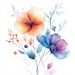 Watercolor Flower Clipart Bundle: Colorful Floral Art (digital Download ...