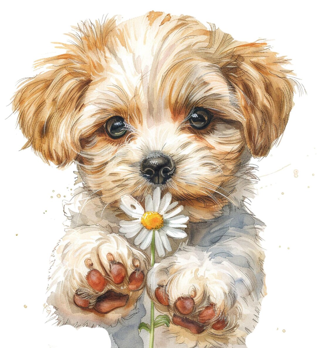 15 PNG Puppies Clipart, Puppies Png, Printable, Watercolor Clipart ...