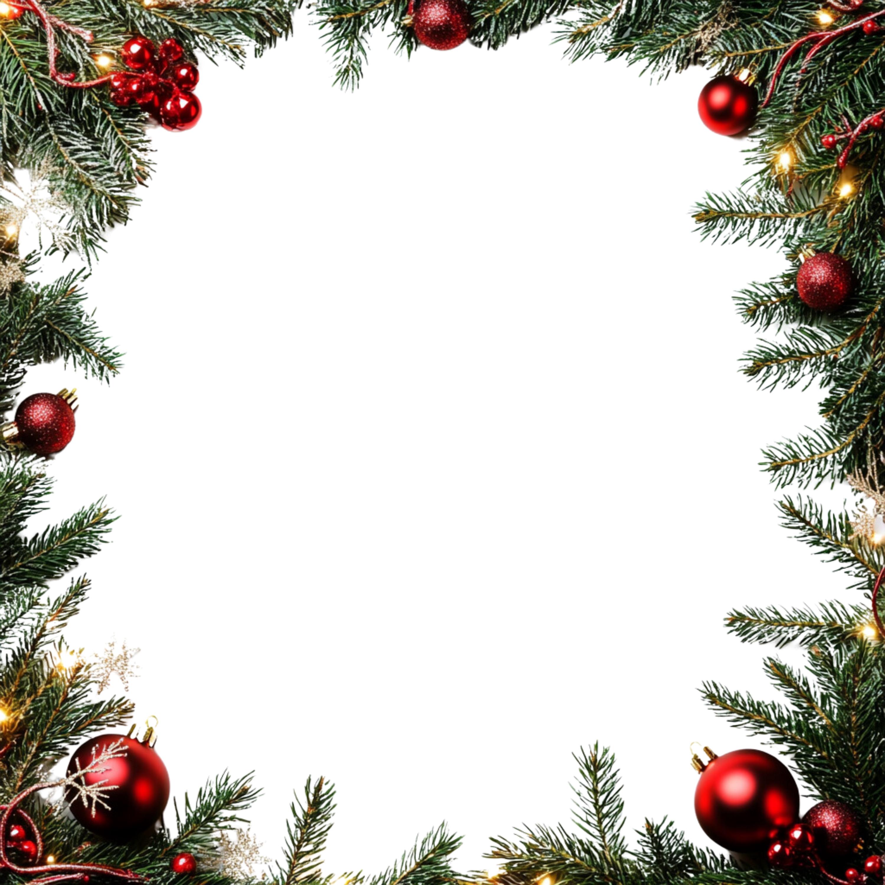 Watercolor Christmas Frames Clip Art: Holiday PNG Bundle (digital ...