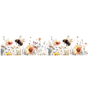 11 PNG Bee Border Clipart, Bees Flowers Watercolor Clip Art ...