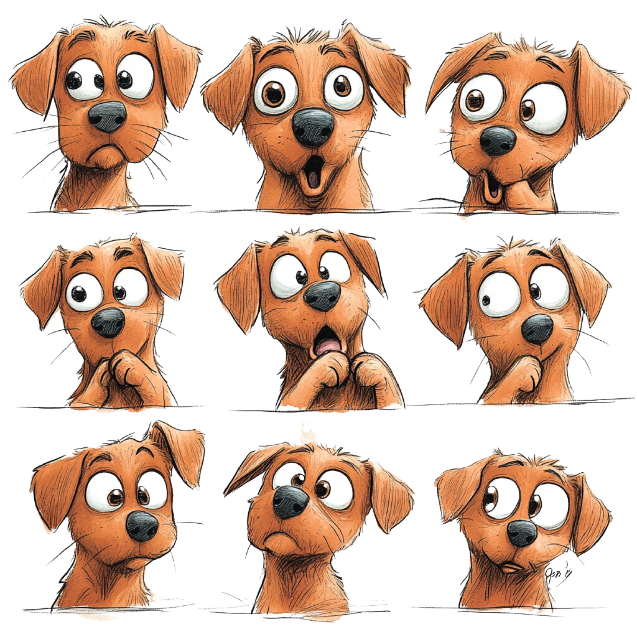 Watercolor Funny Dog Clipart: Goofy Cartoon PNG Images, Spring Clipart ...