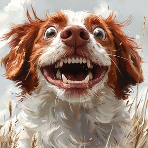 16 SMILING DOG PORTRAIT Cliparts, Watercolor Dog Image, Dog Portrait ...