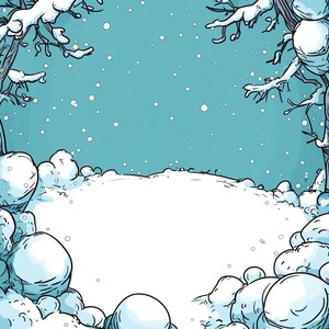Christmas Card Backgrounds: Snowy Winter Frames (digital Download) - Etsy