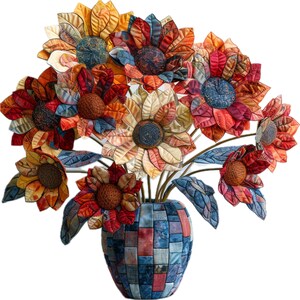 10 PATCHWORK POPPIES FLOWERS Digital Images, Png Patchwork Poppies, Digital Poppies Illustration ...