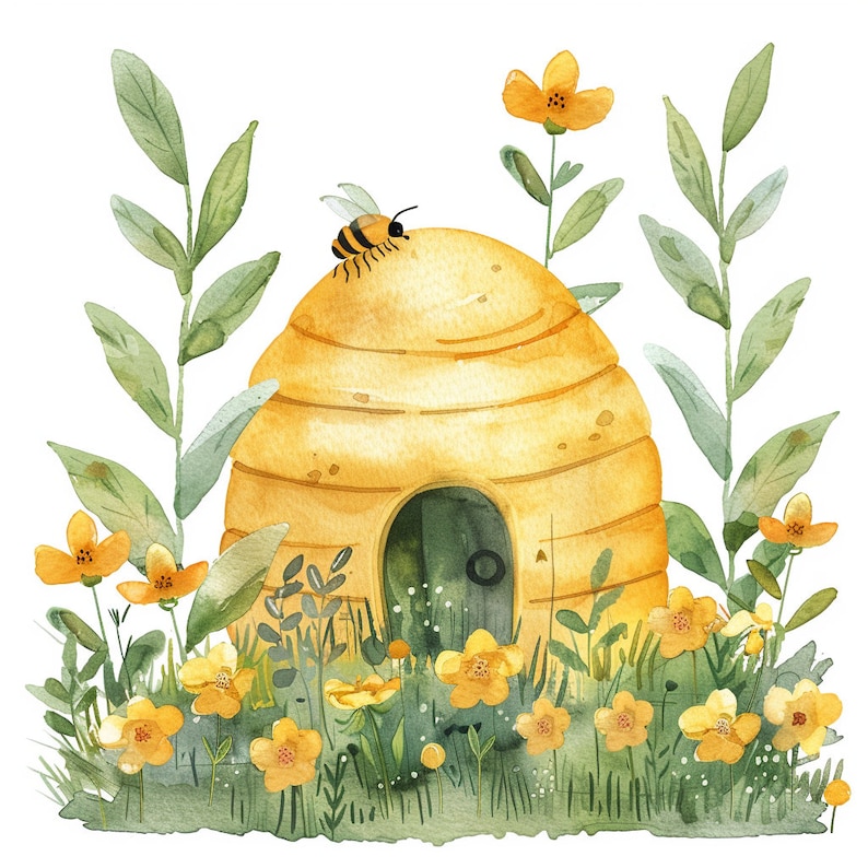 Adorable Beehive Clipart Cartoon 12 PNG Images With Transparent ...