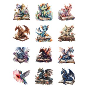 24 PNG Dragon and Book Clipart, Elemental Dragon Image, Dragon Picture ...