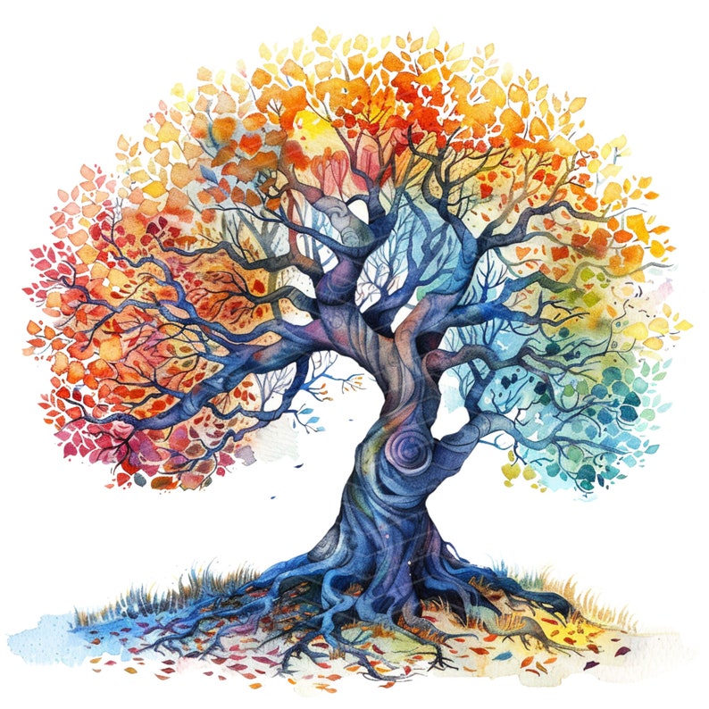 10 TREE OF WISDOM Cliparts, Png Tree Image, Watercolor Digital Tree ...