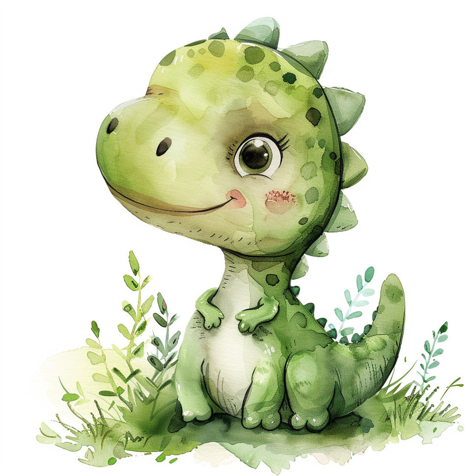 12 Baby Dino, Clipart, Baby Dinosaur, Printable Watercolor Clipart ...