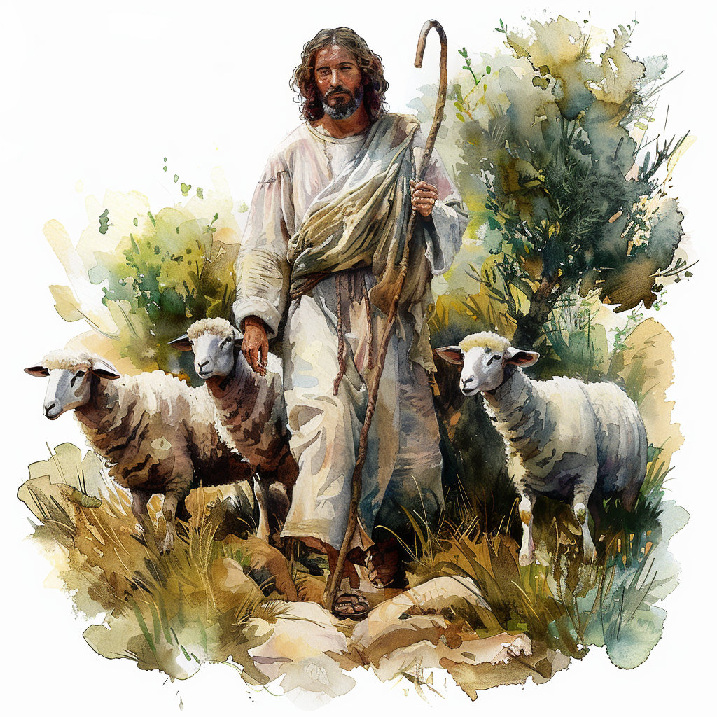 Jesus Shepherd Clipart Bundle: Pastoral Christian Art (digital Download ...