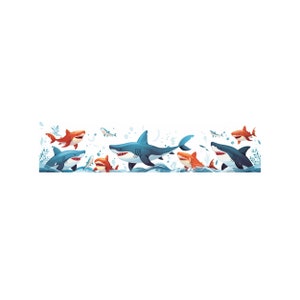 10 PNG Shark Border Cartoon Clipart, Shark Border High-resolution ...