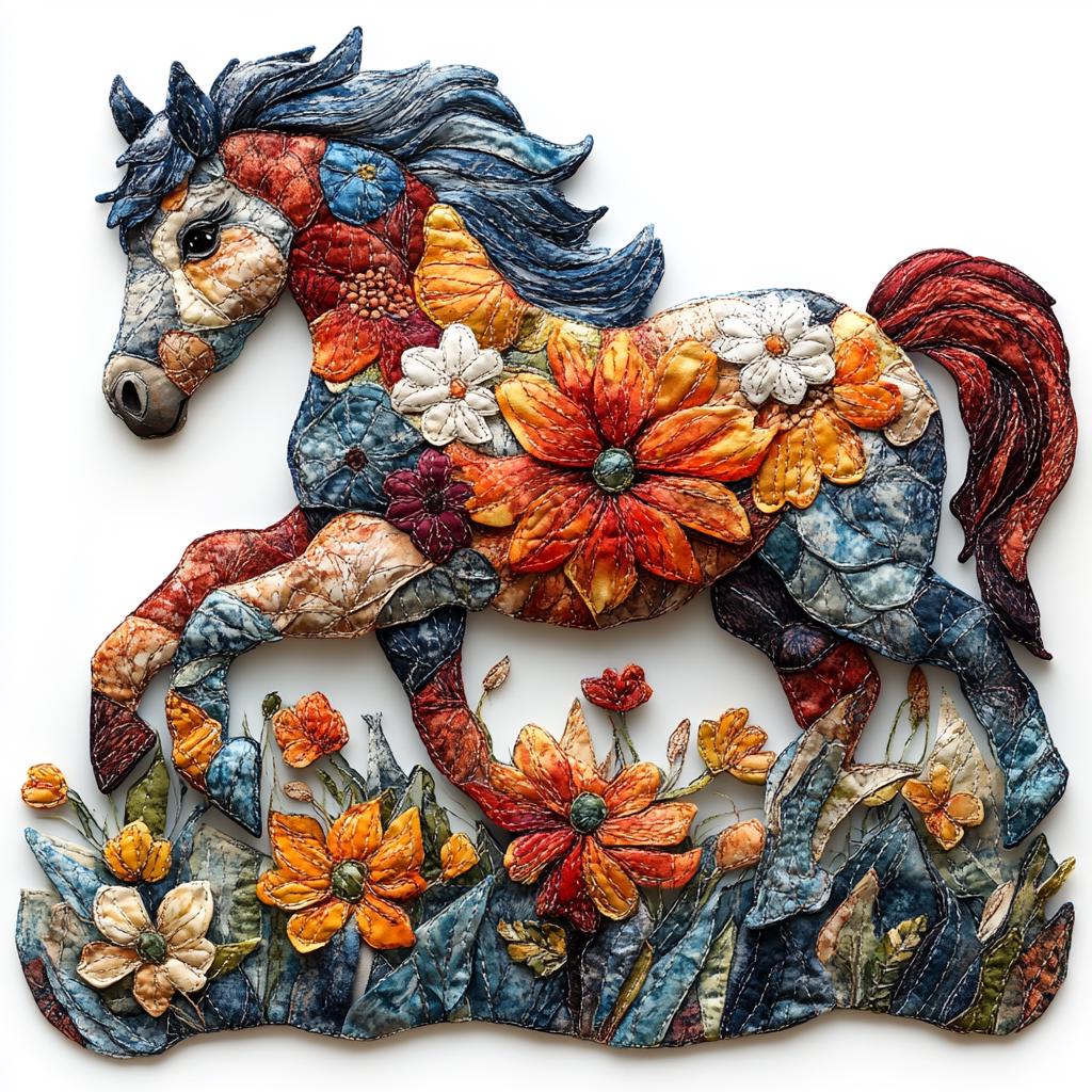 Patchwork Horse Clipart: Rustic Farm Animal Art (digital Download) - Etsy