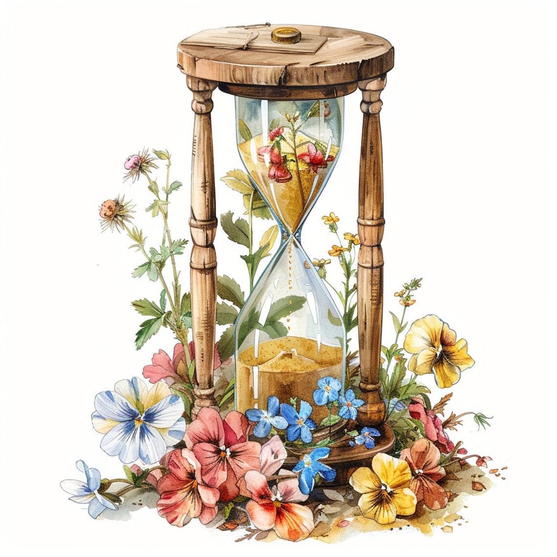 16 JPG Sandglass Clipart, Sand Timer Jpg, Sand Clock Clipart, , Digital ...