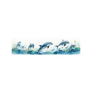 10 JPG Dolphins Border Clipart, Watercolor Dolphin, Clipart Border ...
