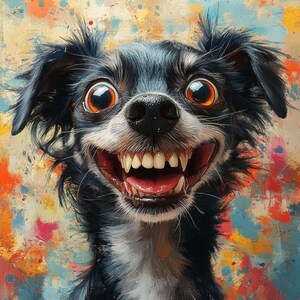 16 SMILING DOG PORTRAIT Cliparts, Watercolor Dog Image, Dog Portrait ...