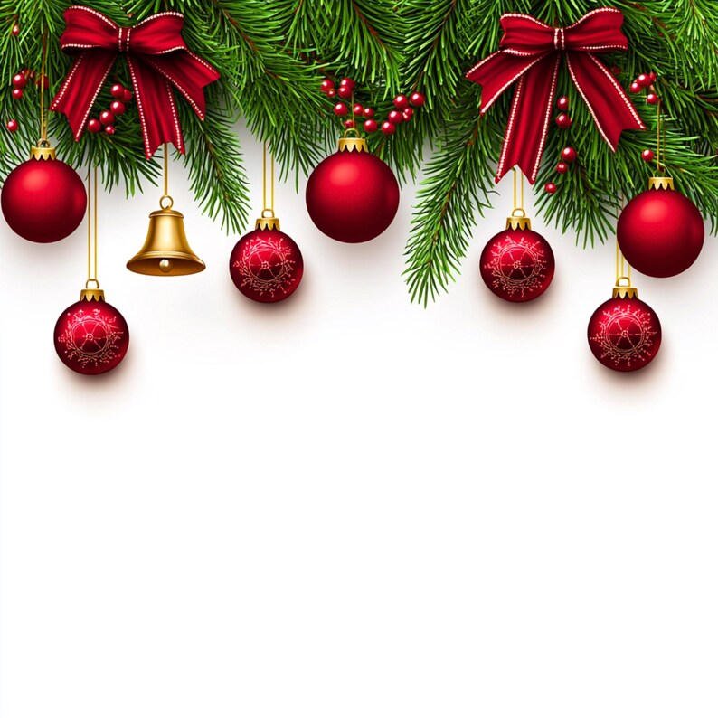 Christmas Border Clipart: Holiday Frame Decor (digital Download) - Etsy UK
