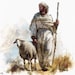 24 Paquete de imágenes prediseñadas de Jesús pastoreando ovejas, Jesús ...