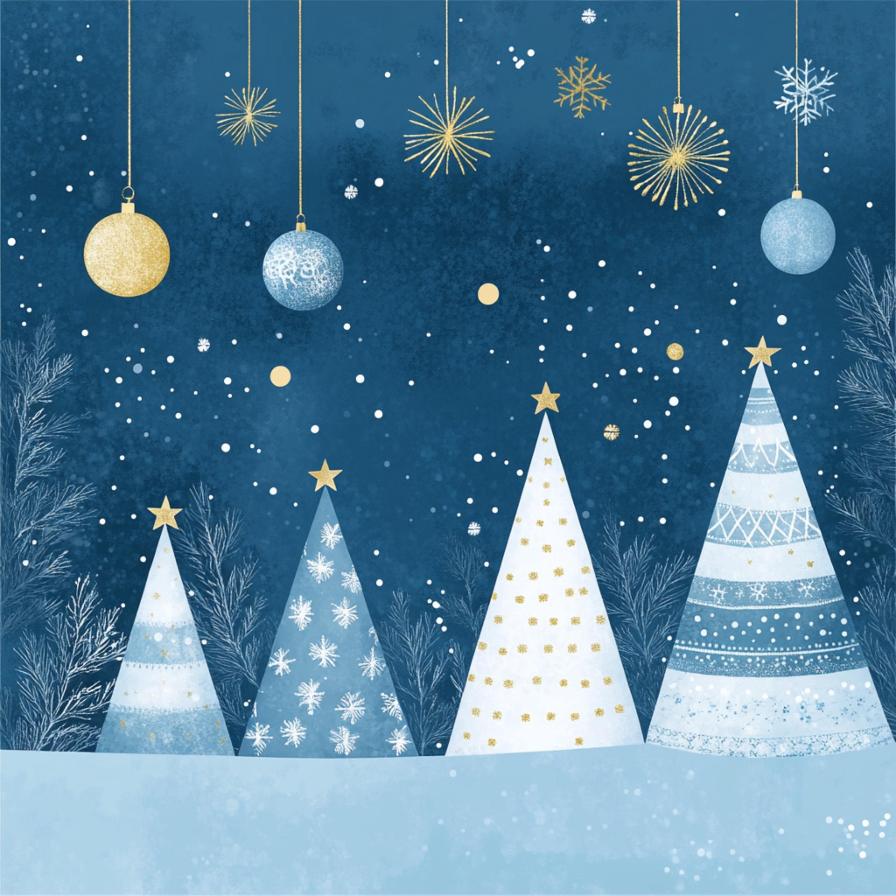 Christmas Background Art: Holiday Winter Scenes (digital Download ...
