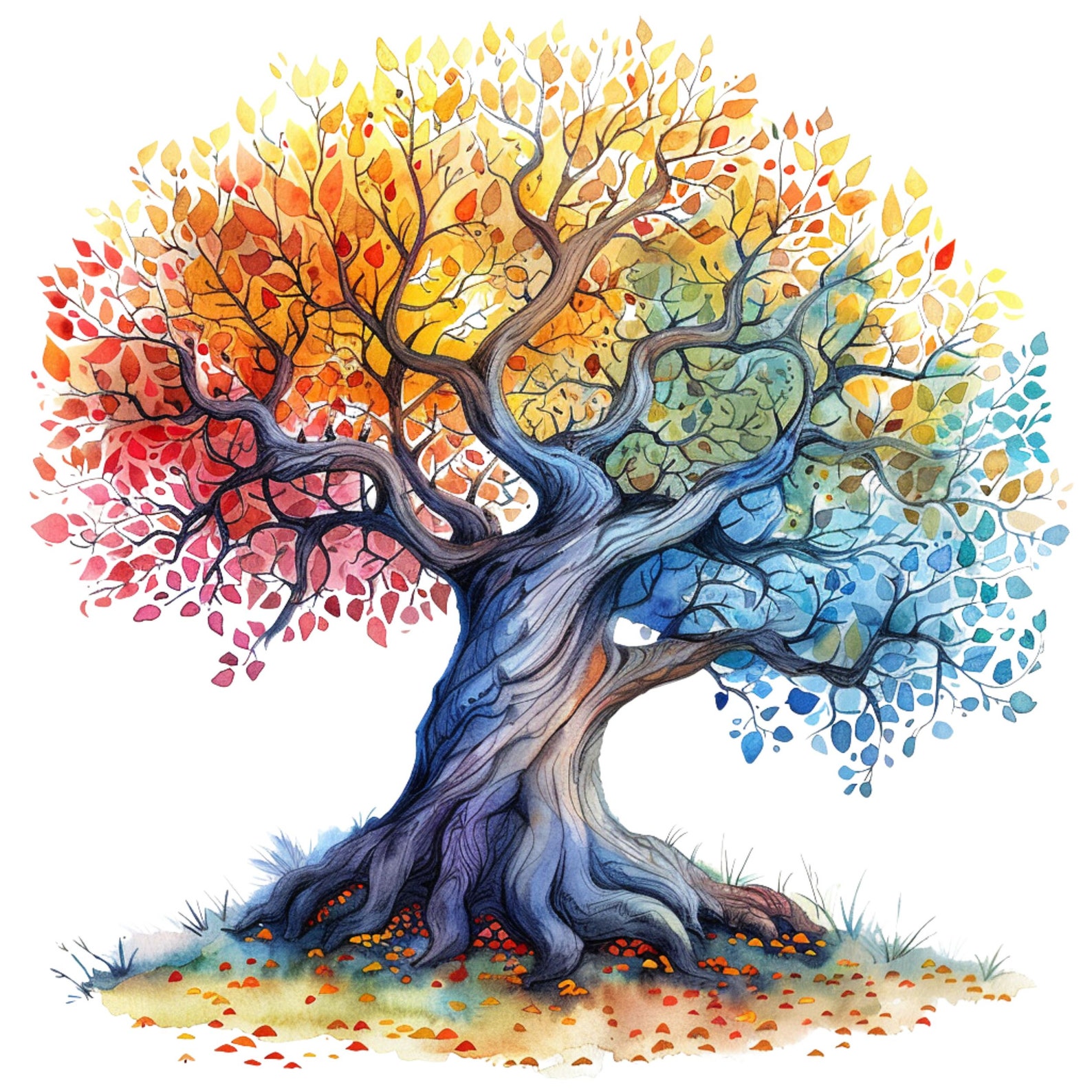10 TREE OF WISDOM Cliparts, Png Tree Image, Watercolor Digital Tree ...