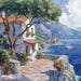 Coastal Mountain View Art: Provence House by the Sea (digital Download ...