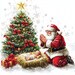 Santa Praying Over Baby Jesus: Watercolor Christmas Clipart (digital ...