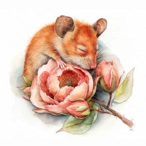20 Mouse in a Flower Cliparts, JPG Image of a Mouse in a Flower ...