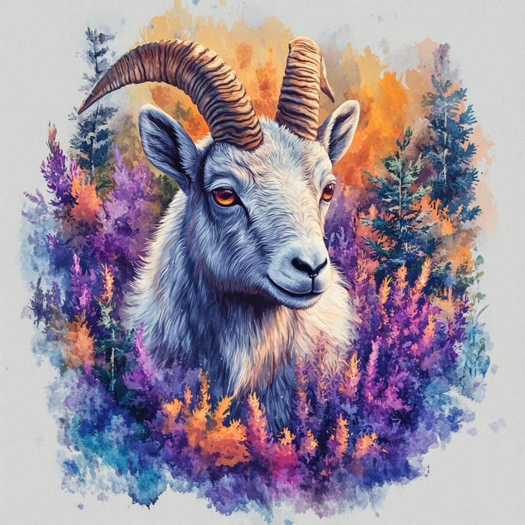 11 Mountain Goat Clipart, Aries Zodiac Sign Clipart, High-quality JPG ...