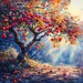 10 FANTASY TREE CLIPARTS, Watercolor Magic Tree Image, Digital ...