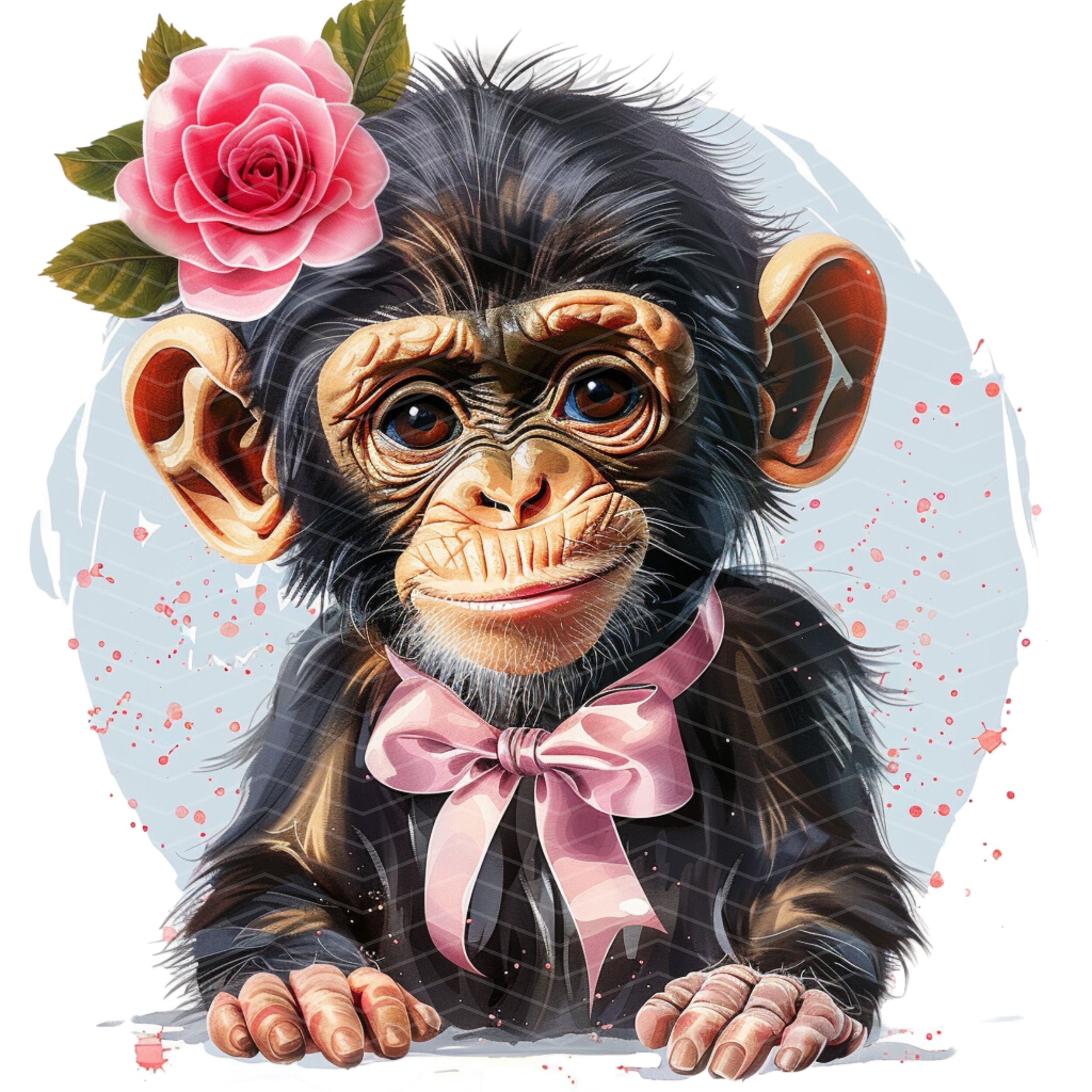 14 Monkey Watercolor Cliparts. Ape Print, Monkey for Printing, Monkey ...