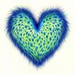 Furry Heart Clipart, Hairy Cute Heart Illustration, Valentine’s Day ...