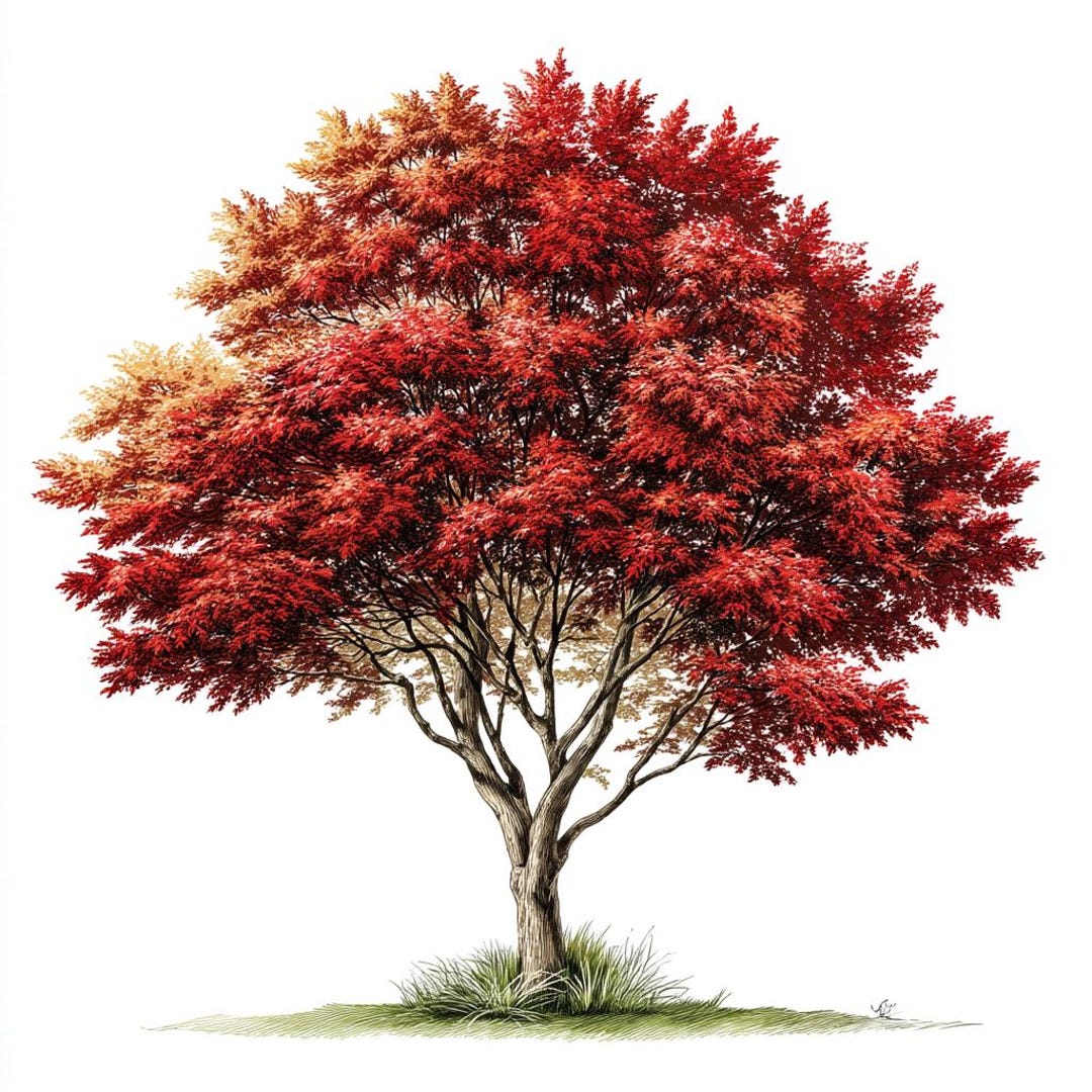 12 Maple Tree Clipart PNG, Watercolor Maple Transparent Background ...