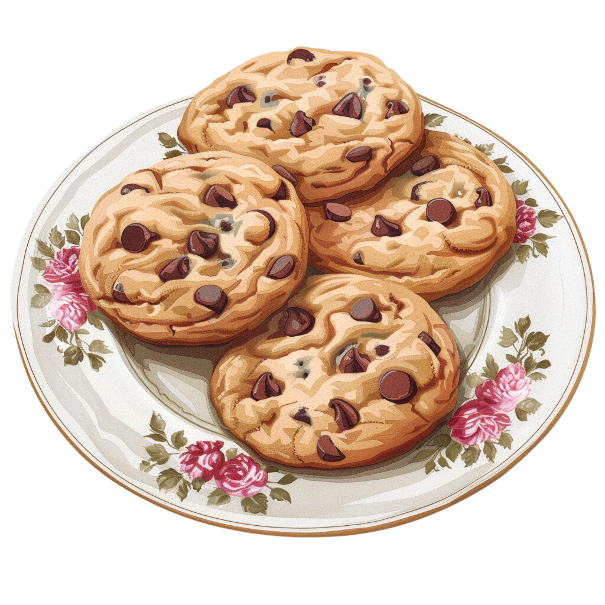 14 WATERCOLOR COOKIES CLIPART, Png Image of Tasty Cookies, Delicious ...