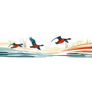 Geese Hunting Border Clipart: Lake Scene (JPG Digital Download) - Etsy