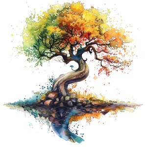 10 TREE OF WISDOM Cliparts, Png Tree Image, Watercolor Digital Tree ...