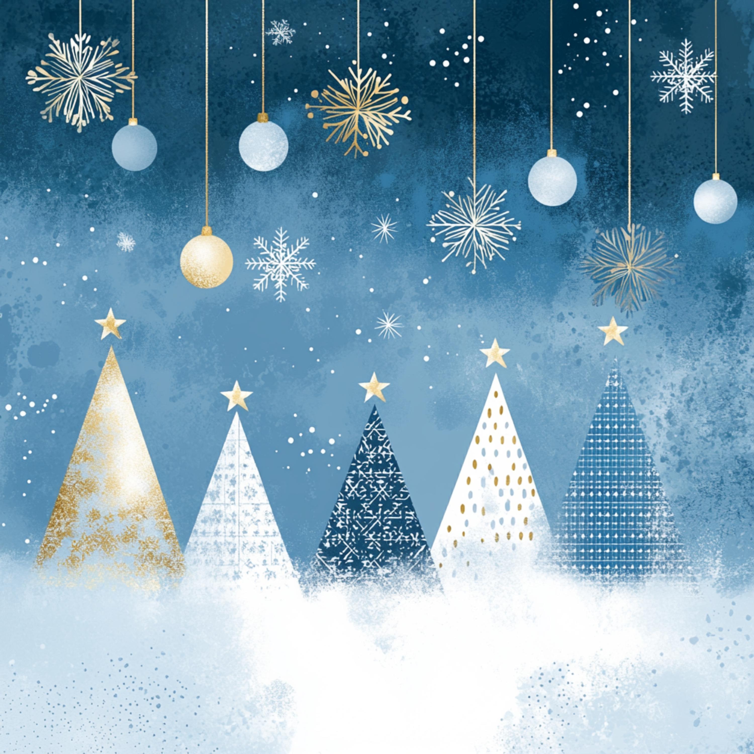 Christmas Background Art: Holiday Winter Scenes (digital Download ...