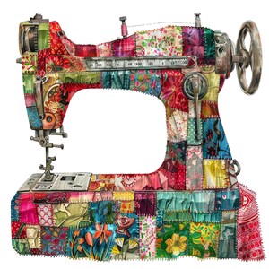 Funny Sewing Machine Watercolor Clipart, Playful Design (PNG) - Etsy