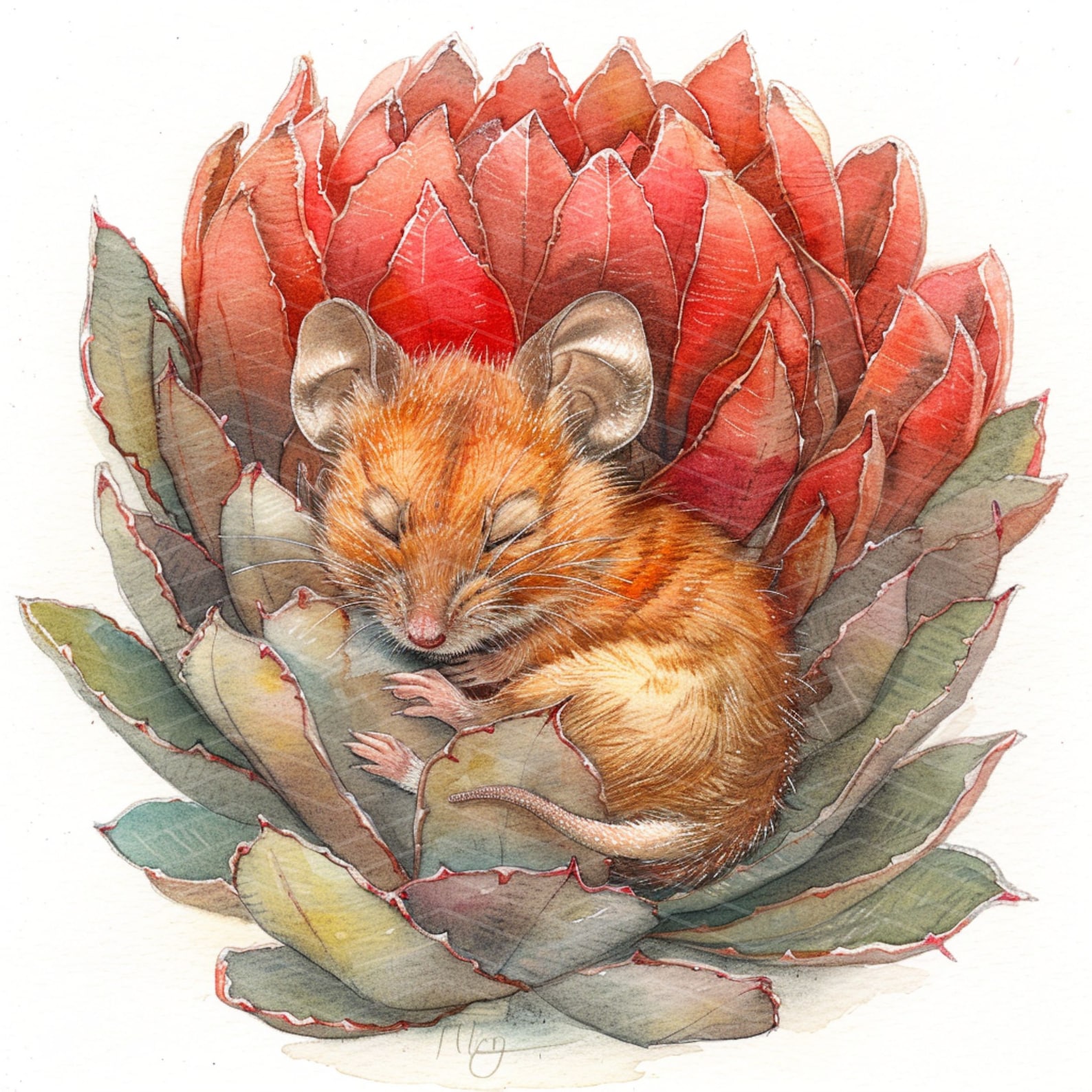 20 Mouse in a Flower Cliparts, JPG Image of a Mouse in a Flower ...
