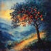 10 FANTASY TREE CLIPARTS, Watercolor Magic Tree Image, Digital ...