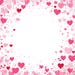 Pink Hearts Frame: Valentine's Day Border Clipart (JPG, Commercial Use ...