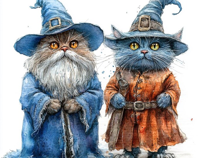 Wizard Cats Clipart, Transparent PNG, Magical Feline Creatures ...