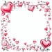Frame of Hearts Valentine’s Day Clipart, Romantic Heart Frames, 12 JPG ...