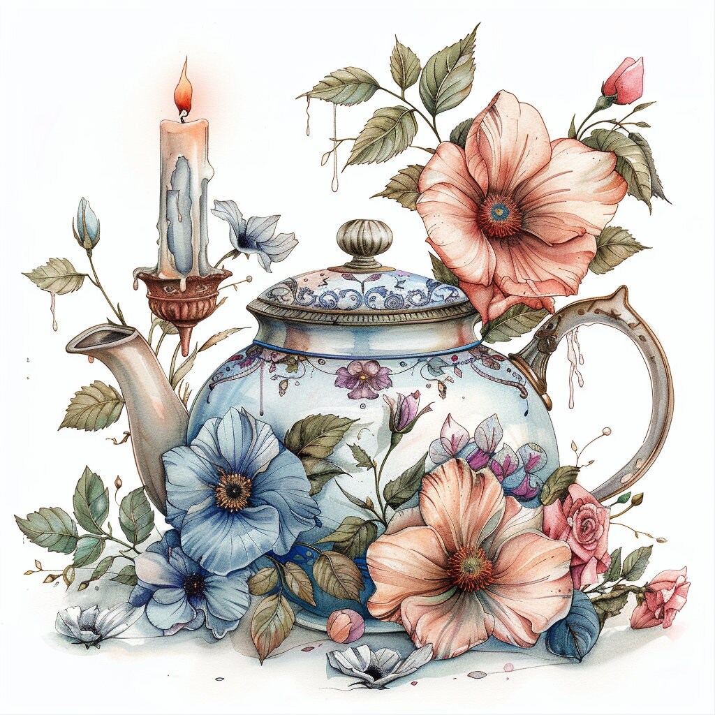 15 Png Flowers in a Teapot. Flower Teapot Clipart, Tea Pot Png Clipart ...