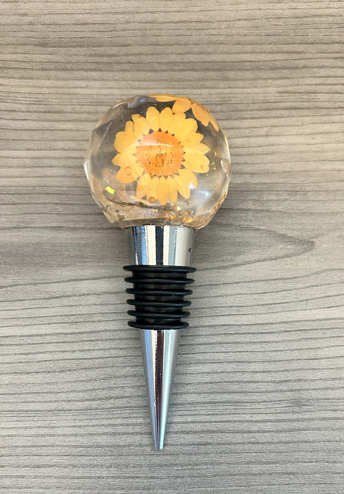 Floral Wine Bottle Topper, Handmade Resin Wine Stopper, Kitchen Tool ...