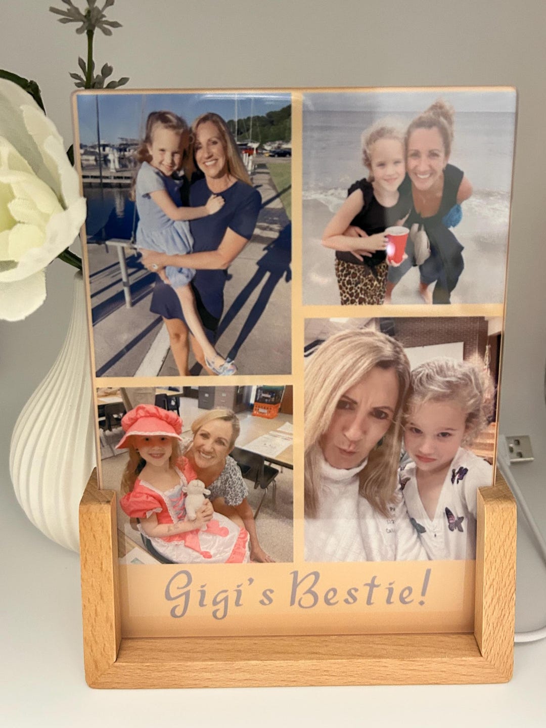 Custom Glass Photo Collage With LED Light: Personalized Keepsake Gift ...